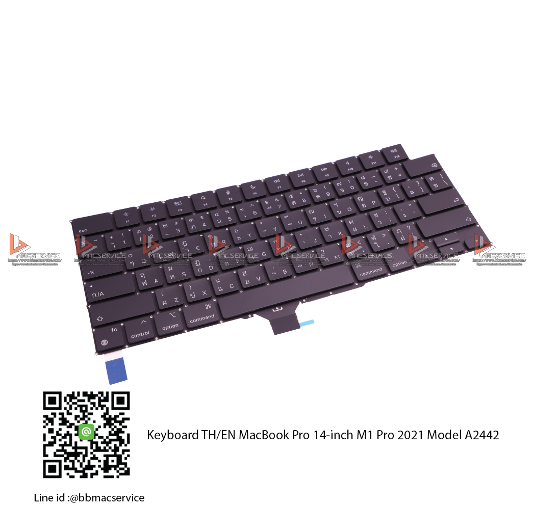 Keyboard TH/EN MacBook Pro 14-inch M1 Pro 2021 A2442 - BBMACPART แหล่ง ...